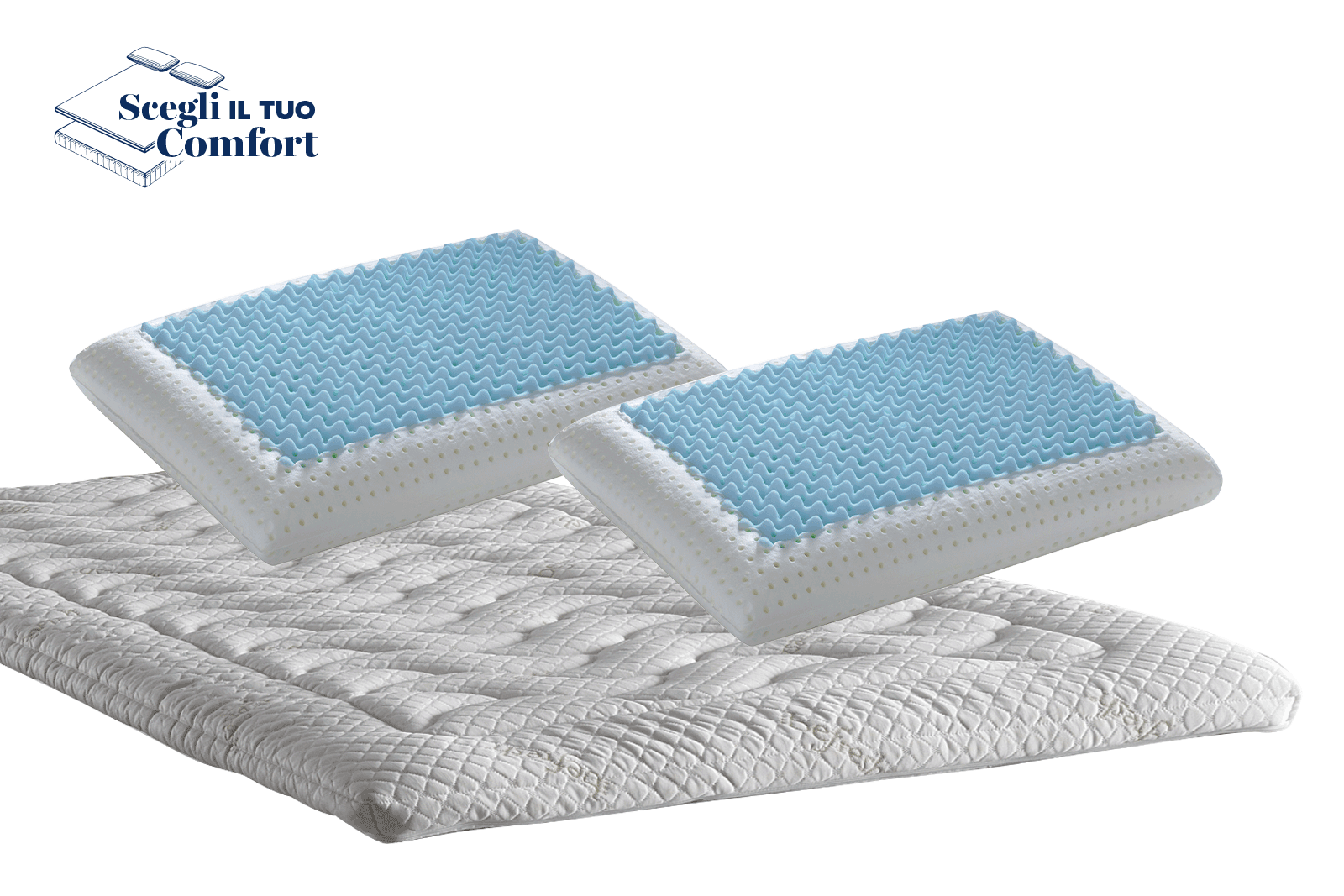 Topper Active Fresh + 2 Guanciali Dual Clima Memory | Perdormire